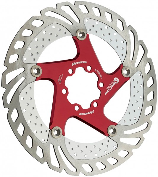 Brake Disc Rotor Bike Reverse Aircon 180mm Red | Bike Life Supply Co ...